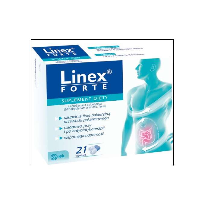 Linex forte 14 kapsułek: ulotka, cena i opinie - Apteka Internetowa Oliwna