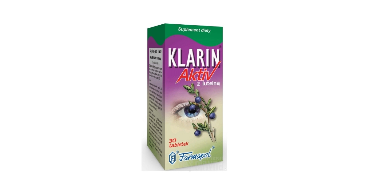 Klarin Aktiv z luteiną 30 tabletek: ulotka, cena i opinie - Apteka ...