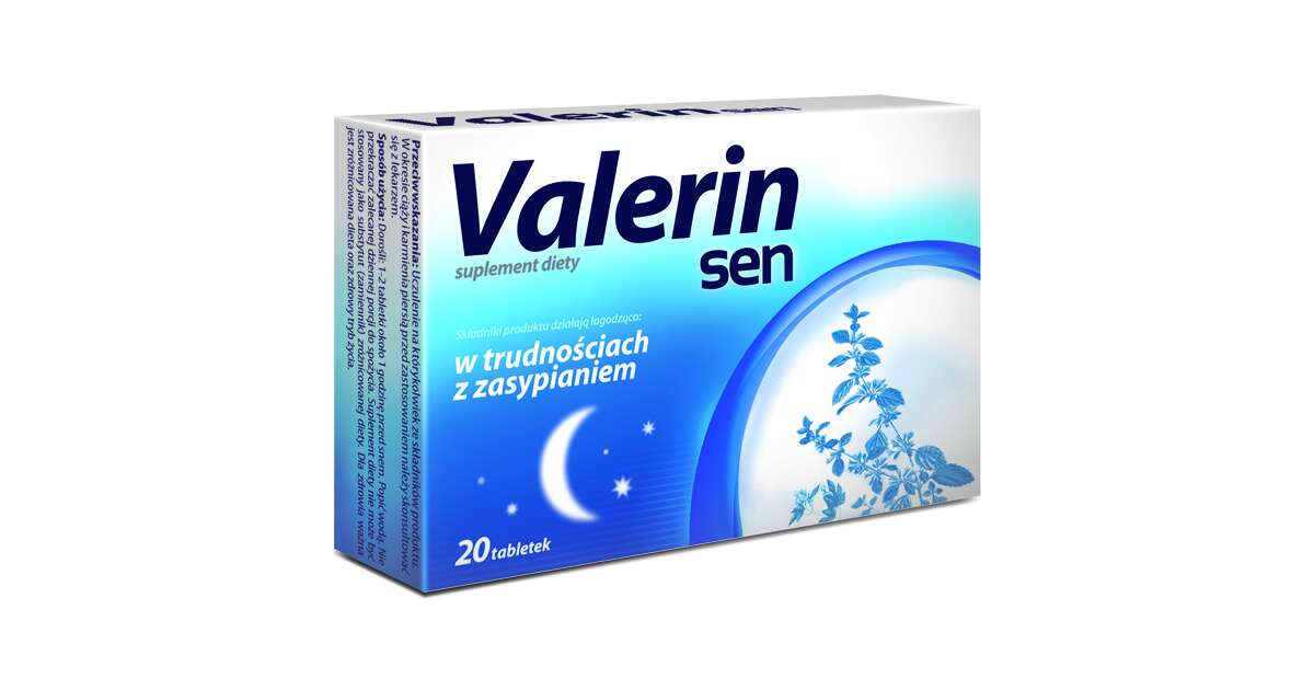 Valerin sen 20 tabletek: ulotka, cena i opinie - Apteka Internetowa Oliwna