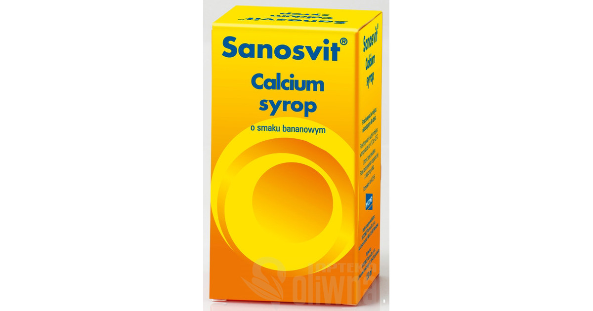 Calcium Sanosvit, syrop bananowy 150ml: ulotka, cena i opinie - Apteka ...