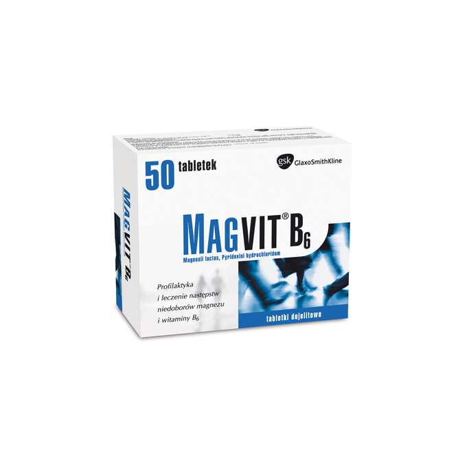 Magvit B6 50 tabletek: ulotka, cena i opinie - Apteka Internetowa Oliwna