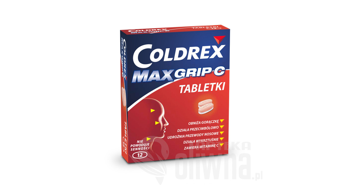 Coldrex MaxGrip C 12 tabletek: ulotka, cena i opinie - Apteka ...