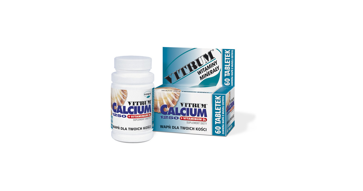 Vitrum Calcium 1250 + Vit D3, 60 tabletek: ulotka, cena i opinie ...