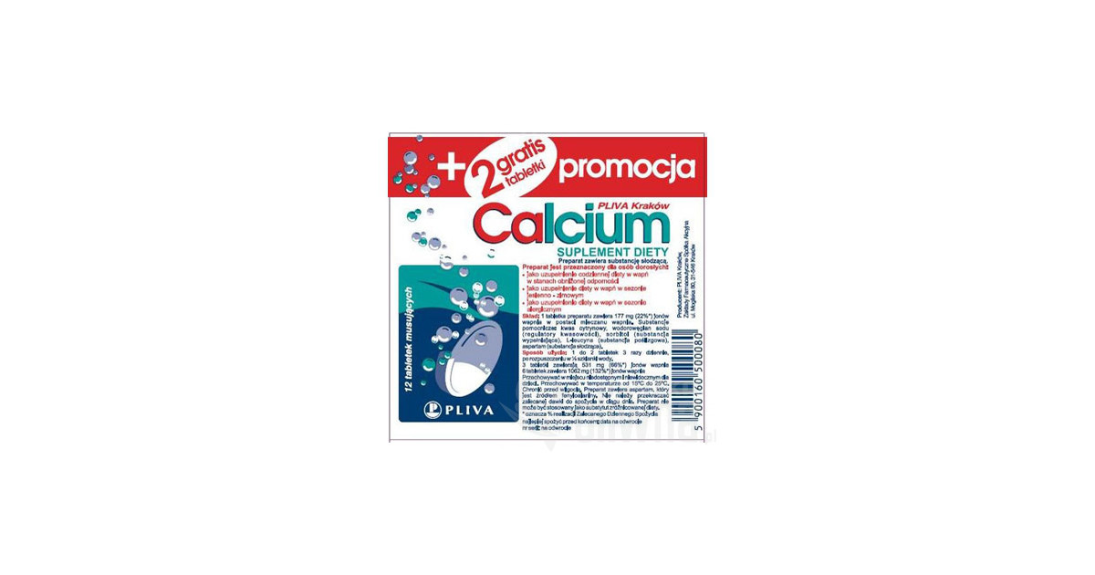 Calcium Teva, 14 tabletek musujących: ulotka, cena i opinie - Apteka ...