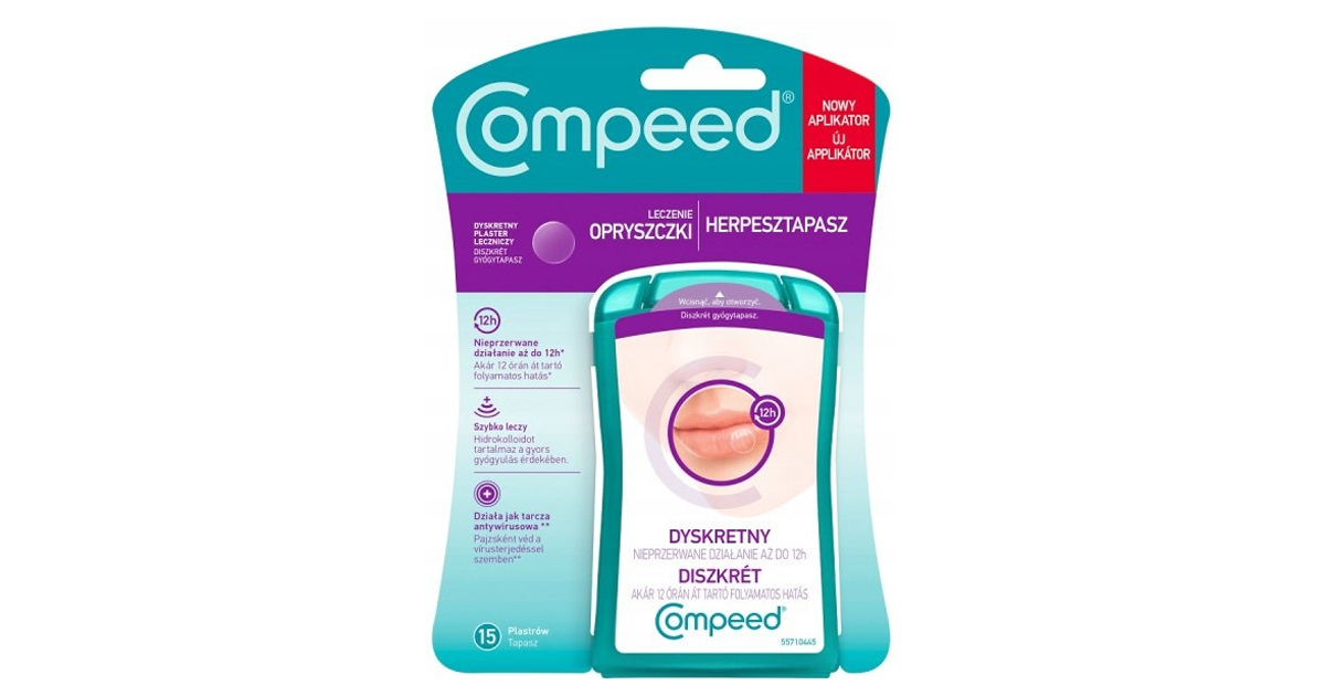 Compeed Plaster na opryszczkę 15 sztuk: ulotka, cena i opinie - Apteka ...