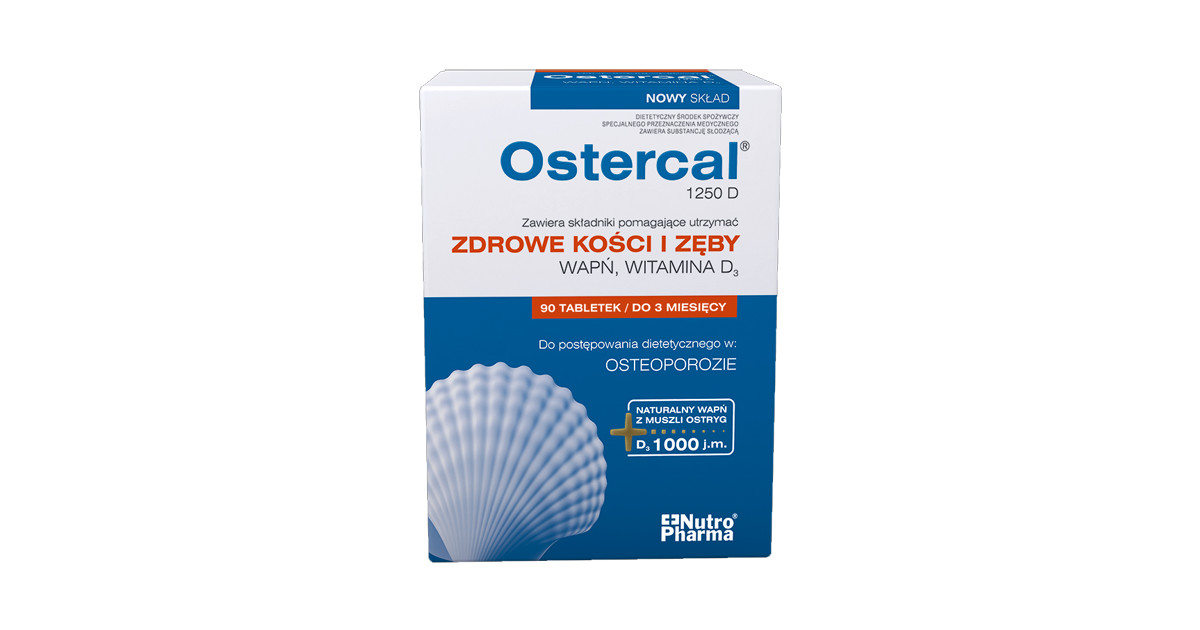 Ostercal 1250 D 90 tabletek: ulotka, cena i opinie - Apteka Internetowa ...