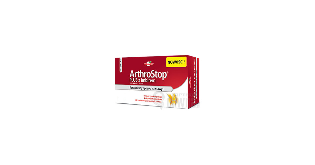 ArthroStop Plus z imbirem 100 tabletek : ulotka, cena i opinie - Apteka ...