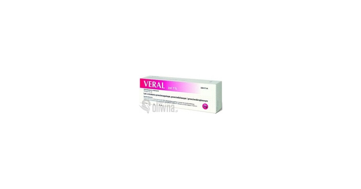 Veral 10mg/g, żel, 55g: ulotka, cena i opinie - Apteka Internetowa Oliwna