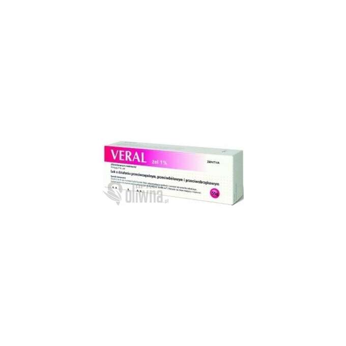 Veral 10mg/g, żel, 55g: ulotka, cena i opinie - Apteka Internetowa Oliwna