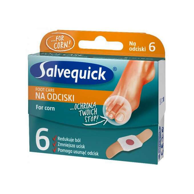 Salvequick Foot Care Plastry na odciski 6 sztuk