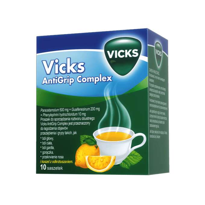 Vicks AntiGrip Complex Cytrynowy 10 saszetek: ulotka, cena i opinie ...