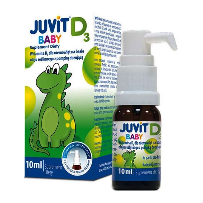 Juvit Baby D3 krople doustne z pompką 10ml: ulotka, cena i opinie ...