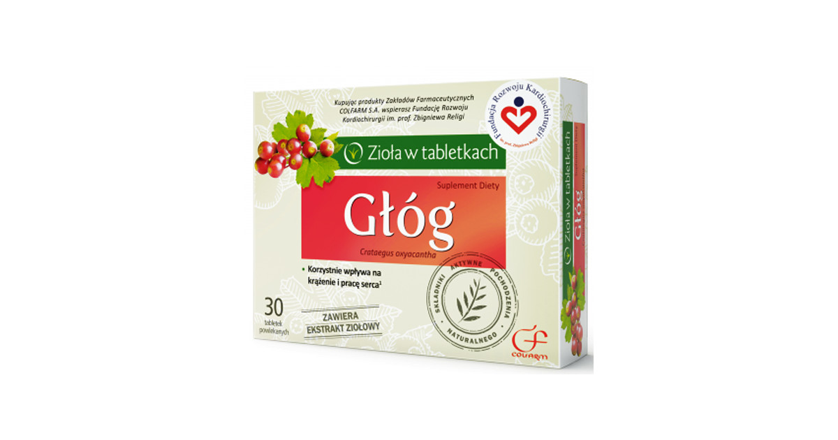 Głóg 30 tabletek Colfarm - Apteka Oliwna