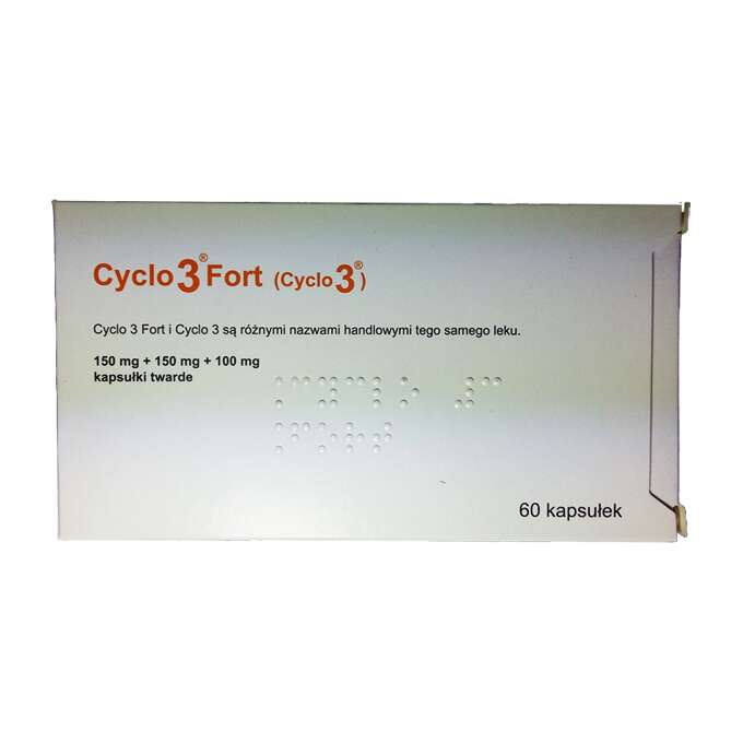 Cyclo 3 Fort 150 mg, 60 kapsułek (import równoległy): ulotka, cena i ...