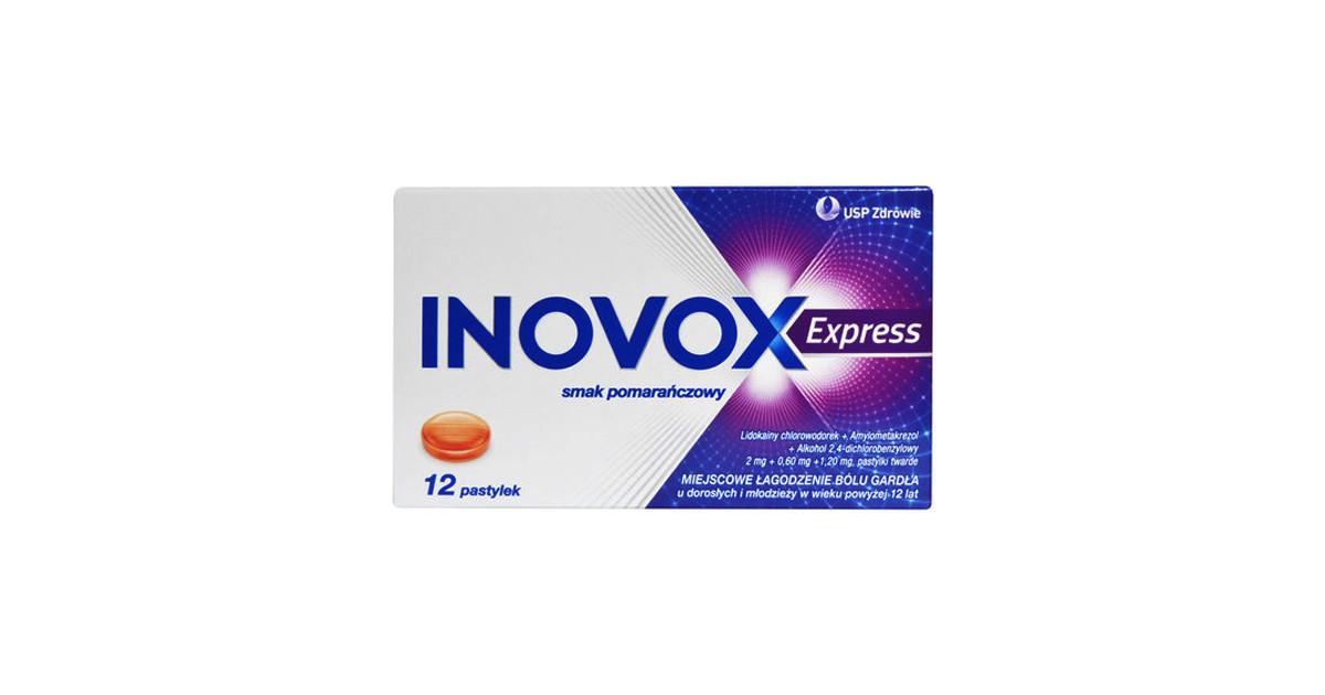 Inovox express 12 pastylki smak pomarańczowy: ulotka, cena i opinie ...