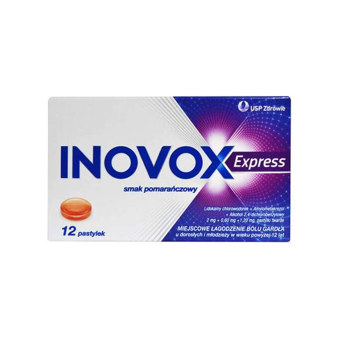 Inovox express 12 pastylki smak pomarańczowy: ulotka, cena i opinie ...