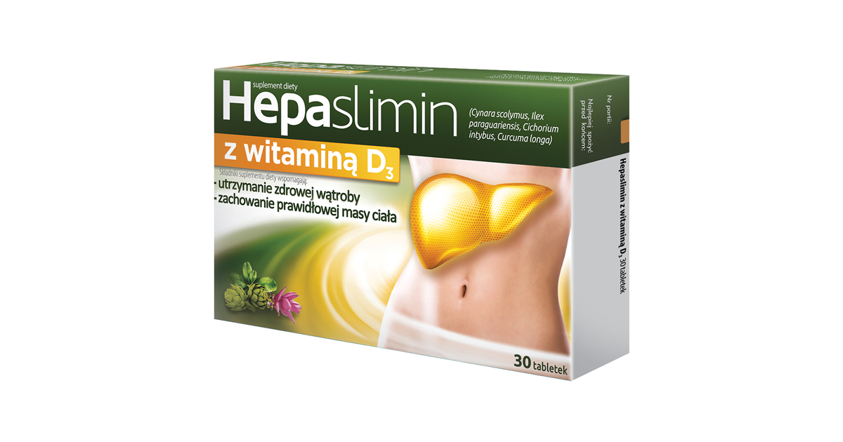 HepaSlimin z witaminą D3, 30 tabletek: ulotka, cena i opinie - Apteka ...