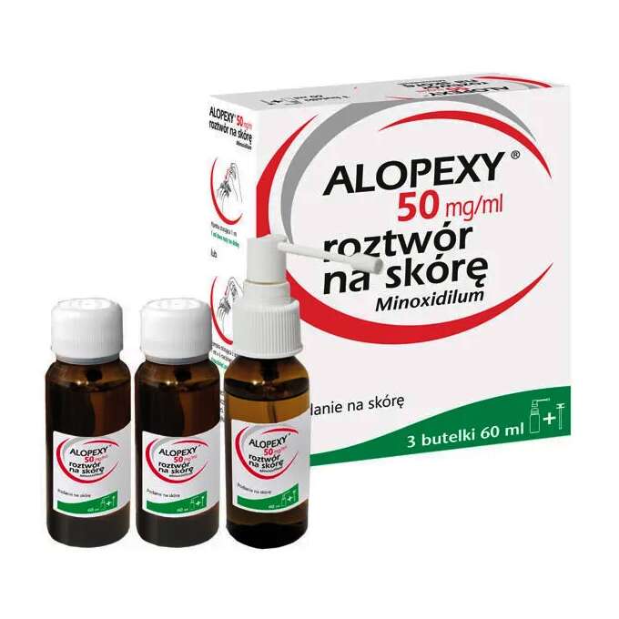 Alopexy 5 % (50 mg/ml), roztwów do stosowania na skórę, 3 x 60 ml ...