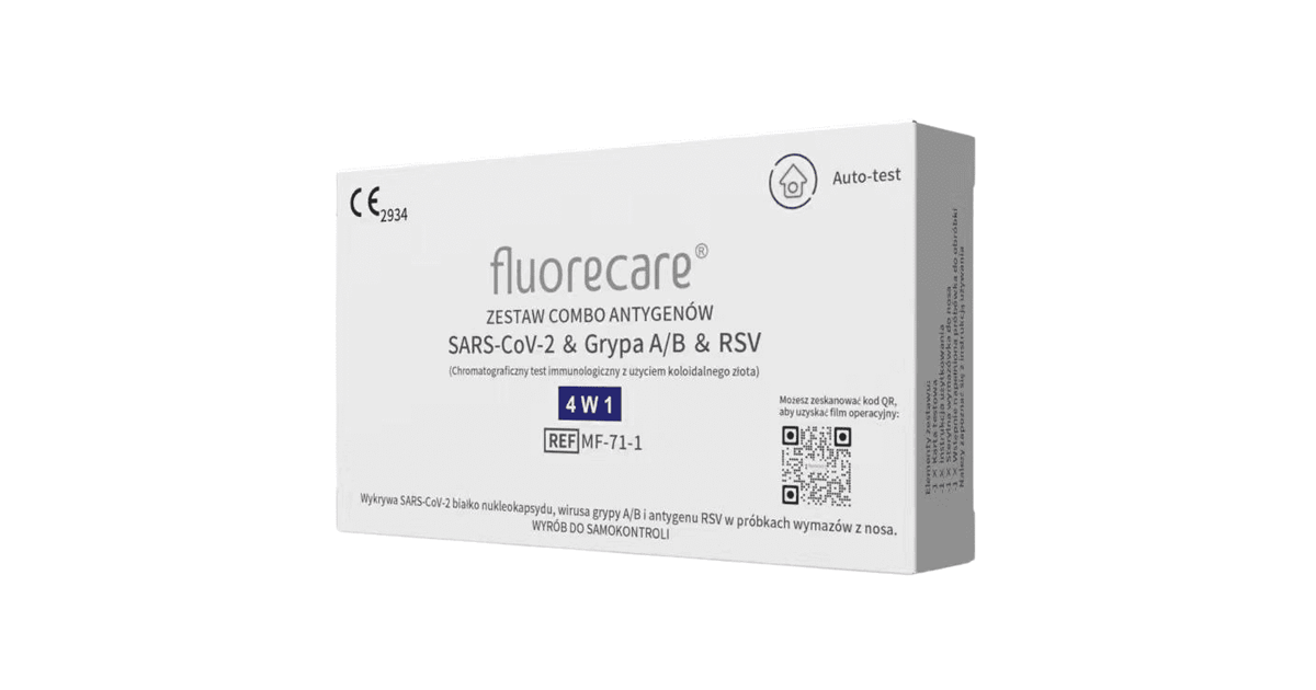 Test FLUORECARE COVID-19, grypa AB, RSV, test COMBO 4 w 1: ulotka, cena ...