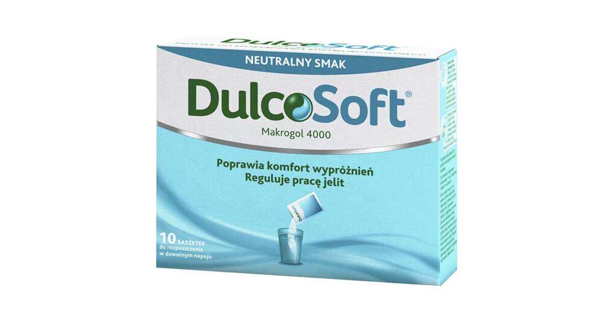DulcoSoft, 10 saszetek: ulotka, cena i opinie - Apteka Internetowa Oliwna