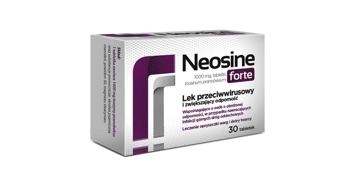 Neosine forte 1000 mg, 30 tabletek: ulotka, cena i opinie - Apteka Internetowa Oliwna