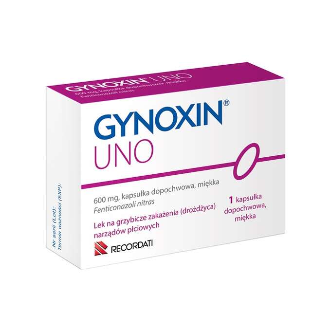 Gynoxin Uno 600mg, 1 kapsułka dopochwowa: ulotka, cena i opinie ...
