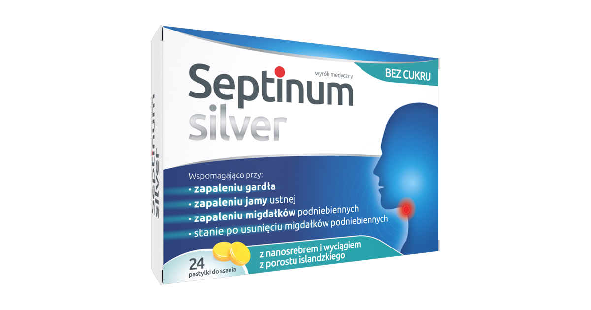 Septinum silver, pastylki do ssania, 24 sztuki: ulotka, cena i opinie ...