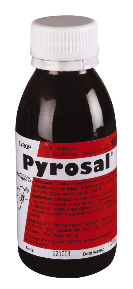 Pyrosal syrop 125 g: ulotka, cena i opinie - Apteka Internetowa Oliwna