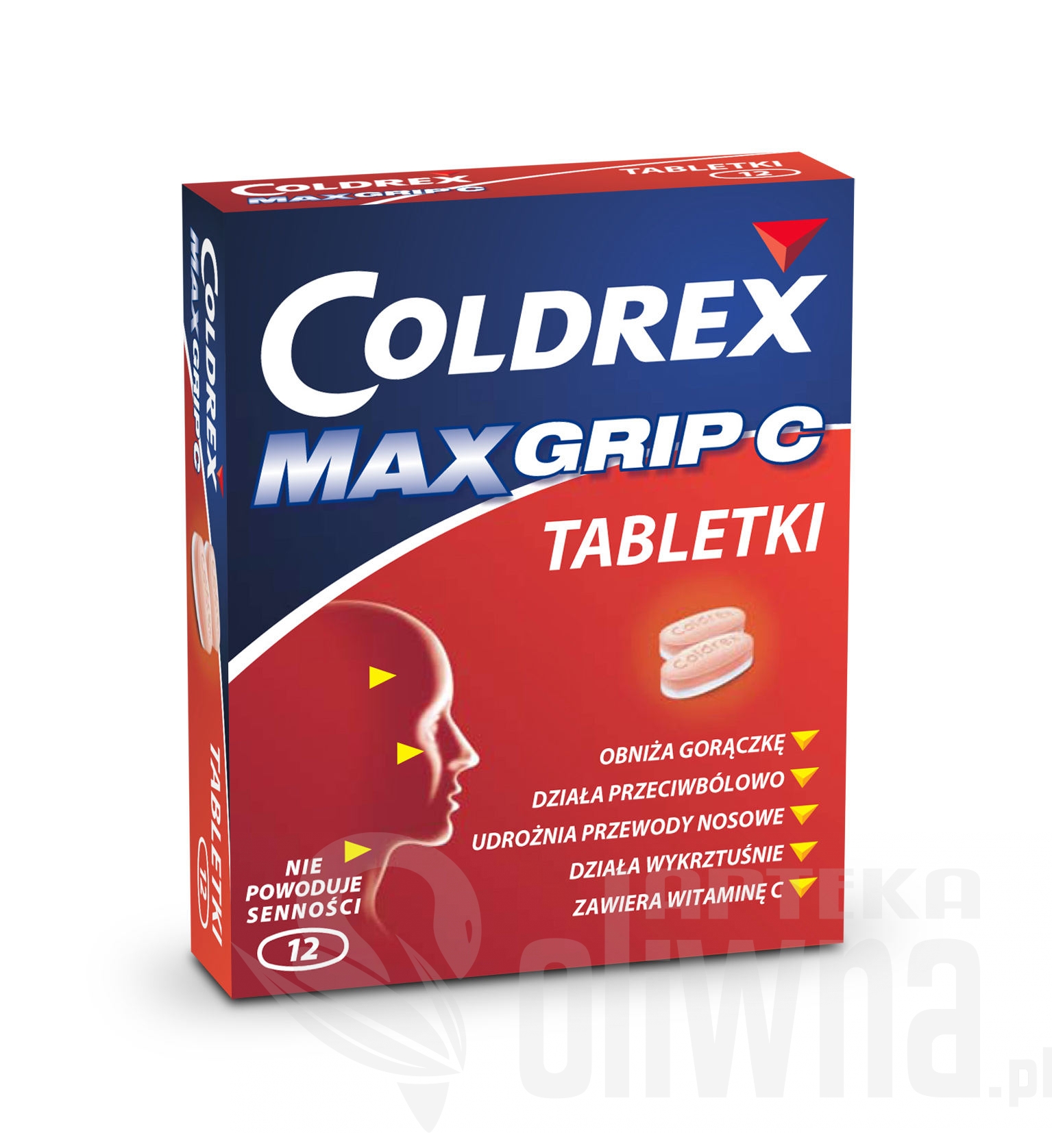 Coldrex MaxGrip C 12 tabletek: ulotka, cena i opinie - Apteka ...