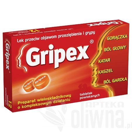 Gripex 24 tabletki: ulotka, cena i opinie - Apteka Internetowa Oliwna