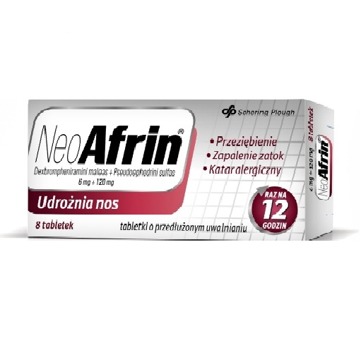 Neoafrin 8 tabletek: ulotka, cena i opinie - Apteka Internetowa Oliwna