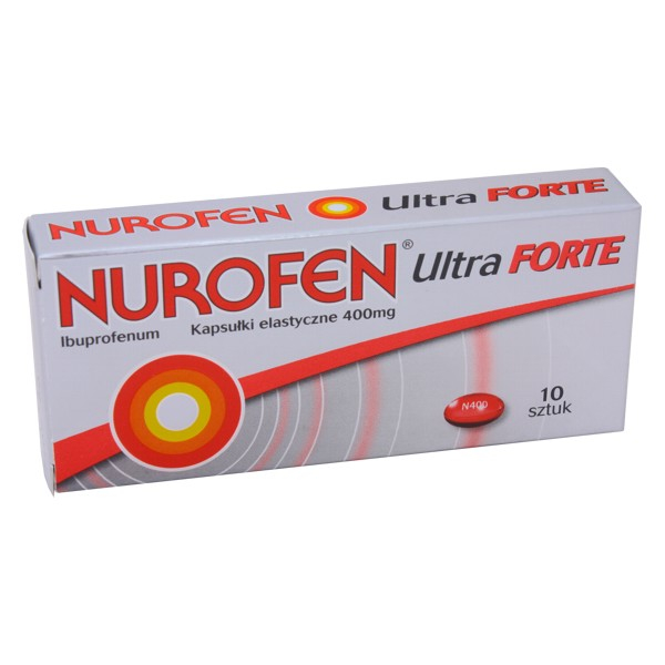 Nurofen Ultra Forte 400 mg, 10 kapsułek: ulotka, cena i opinie - Apteka ...