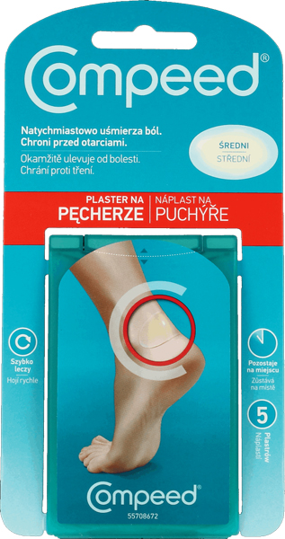 Compeed Plastry na pęcherze 5 sztuk średnie: ulotka, cena i opinie ...