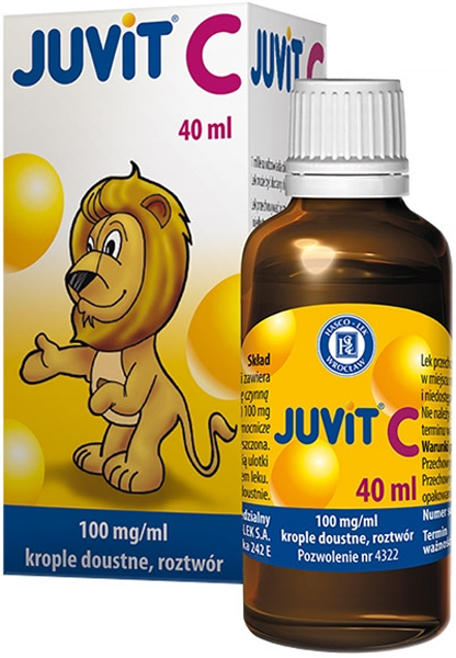 Juvit C krople 40ml: ulotka, cena i opinie - Apteka Internetowa Oliwna