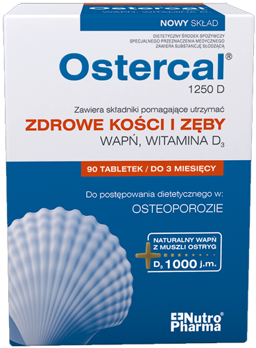 Ostercal 1250 D 90 tabletek: ulotka, cena i opinie - Apteka Internetowa ...