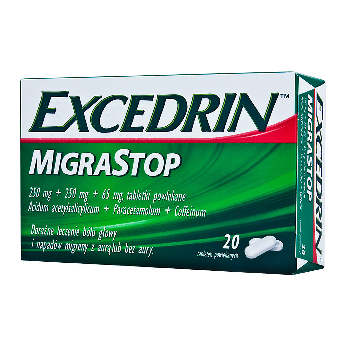Excedrin MigraStop 20 tabletek: ulotka, cena i opinie - Apteka ...