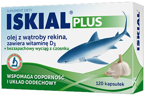 Iskial Plus olej z wątroby rekina z czosnkiem 120 kapsułek: ulotka ...