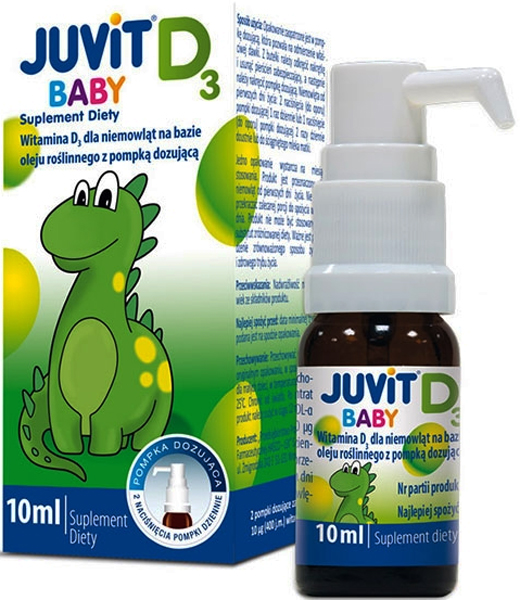 Juvit Baby D3 krople doustne z pompką 10ml: ulotka, cena i opinie ...