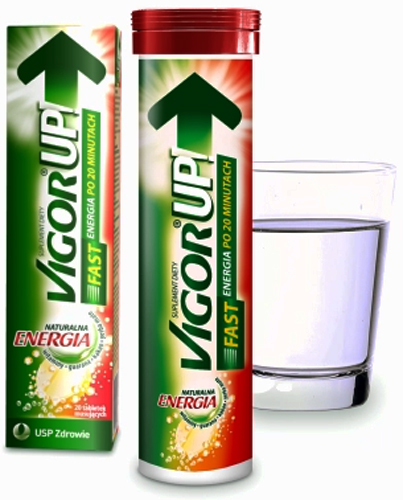 Vigor UP Fast 20 tabletek musujących pomarańcza: ulotka, cena i opinie ...