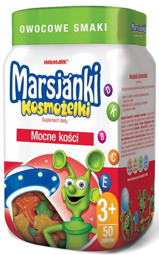 Marsjanki kosmożelki mocne kości 50 żelków: ulotka, cena i opinie ...