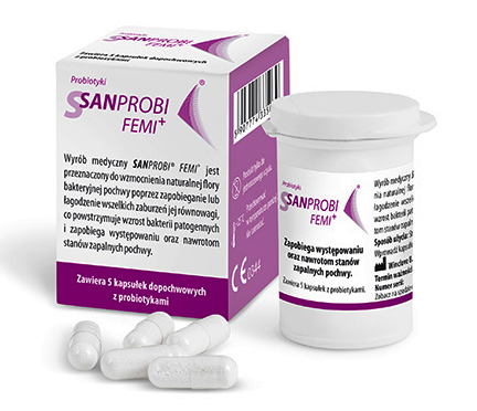 Sanprobi femi plus probiotyk dopochwowy 5 kapsułek: ulotka, cena i ...