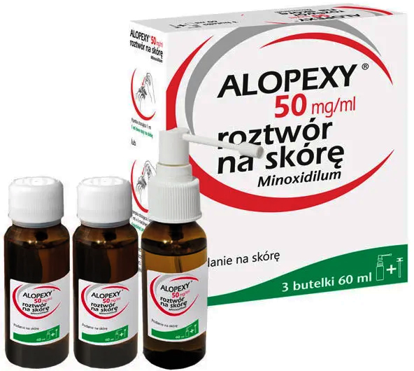 Alopexy 5 % (50 mg/ml), roztwów do stosowania na skórę, 3 x 60 ml ...