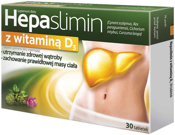 HepaSlimin z witaminą D3, 30 tabletek: ulotka, cena i opinie - Apteka ...