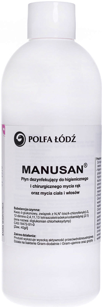 Manusan 4% Płyn dezynfekujący 500ml: ulotka, cena i opinie - Apteka ...
