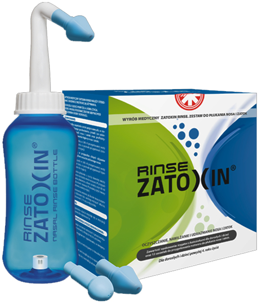 Zatoxin rinse zestaw do płukania nosa i zatok 12 saszetek + irygator ...